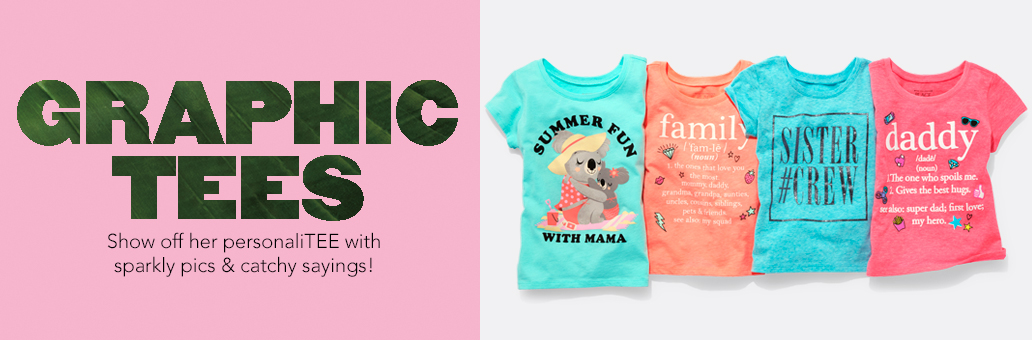 Toddler & Baby Girl Graphic Tees | The Children's Place | Free Shipping*