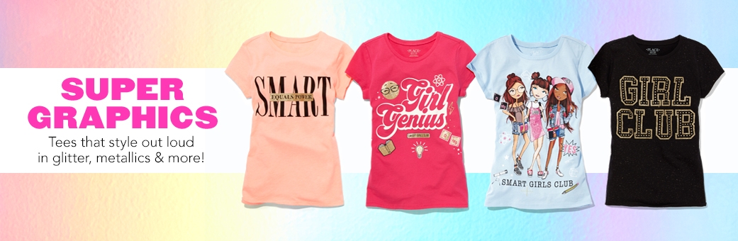 Girls Graphic Tees | The Children's Place | Free Shipping*