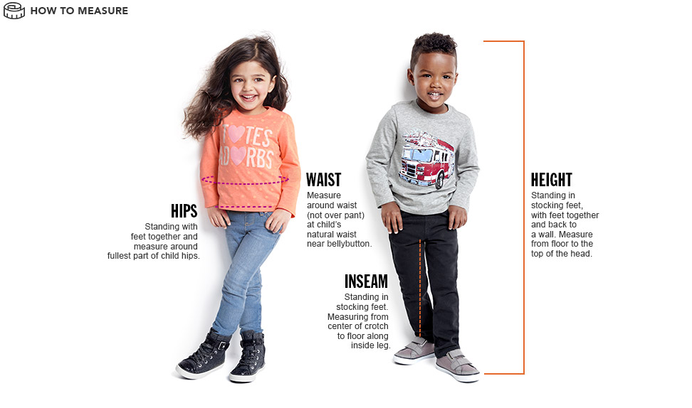 Toddler Girl Boy Measuring Guide